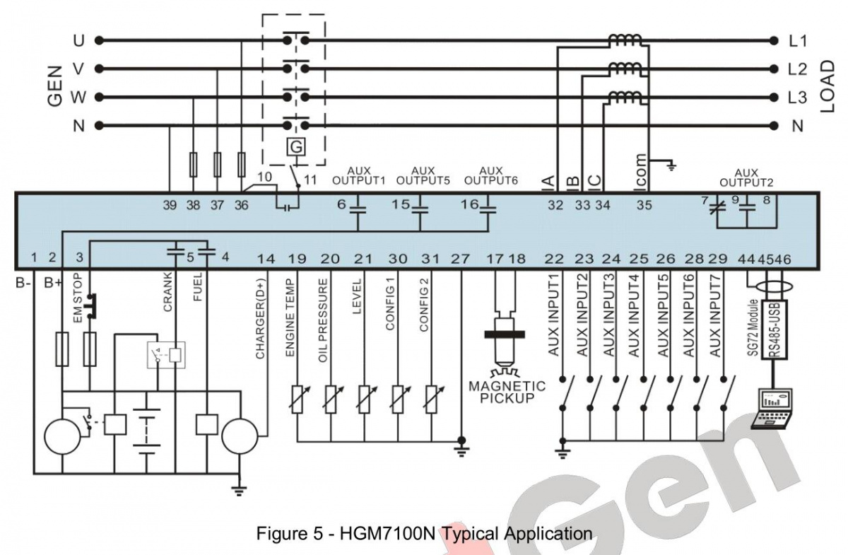 SmartGen HGM7110N Generator controller. Single Unit Self-start.Technical Parameters: Display LCD ...